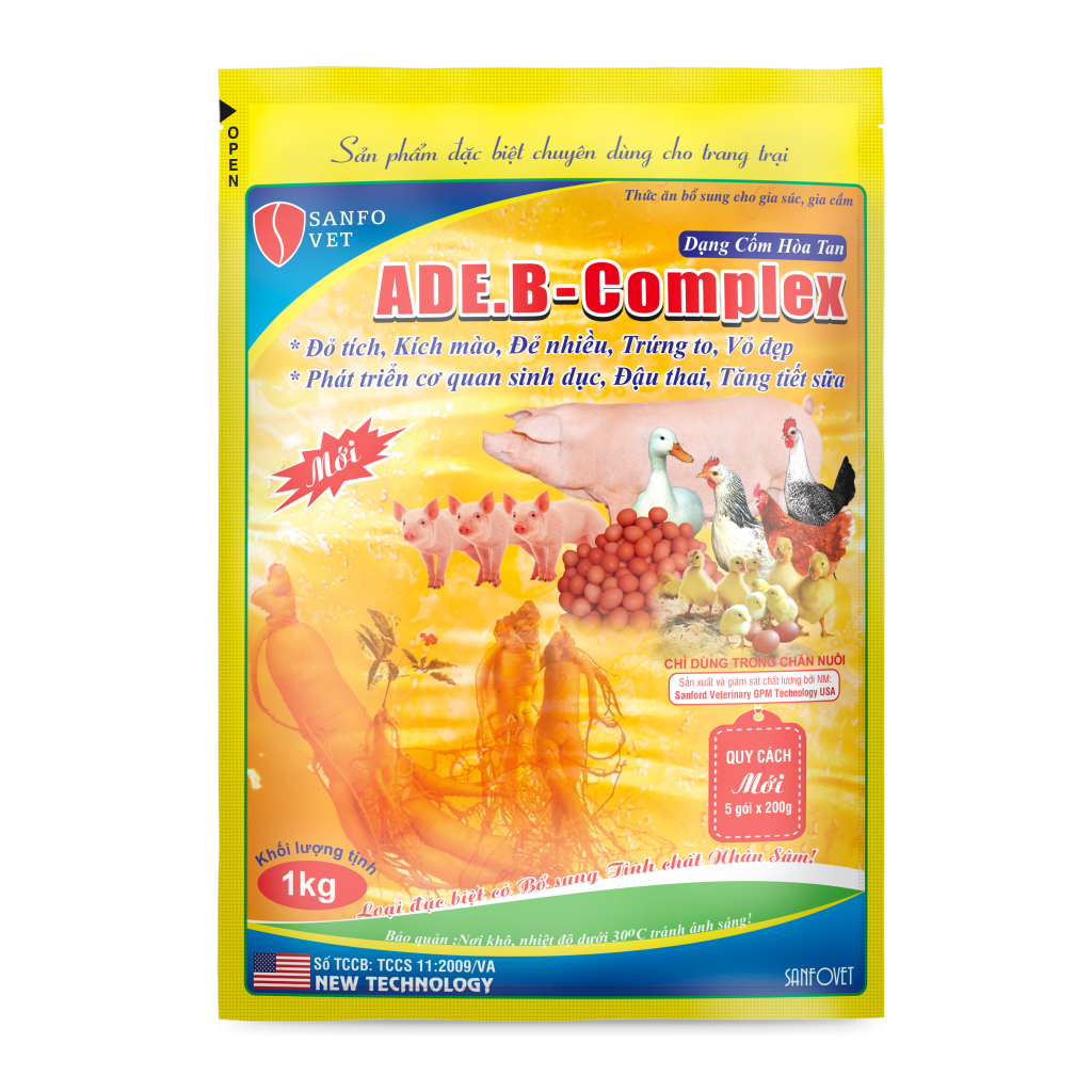 THUỐC THÚ Y ADE.B-COMPLEX - THUỐC THÚ Y TRANG TRẠI - TECHNOLOGY USA