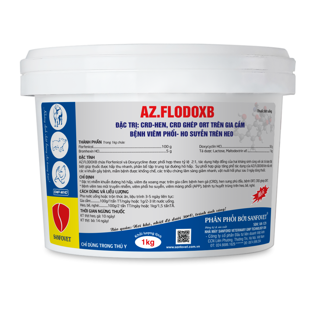THUỐC THÚ Y AZ.FLODOXB - THUỐC THÚ Y TRANG TRẠI - TECHNOLOGY USA
