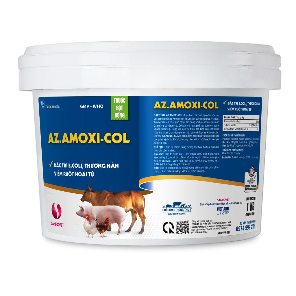THUỐC THÚ Y AZ.AMOXI–COL - THUỐC THÚ Y TRANG TRẠI - TECHNOLOGY USA