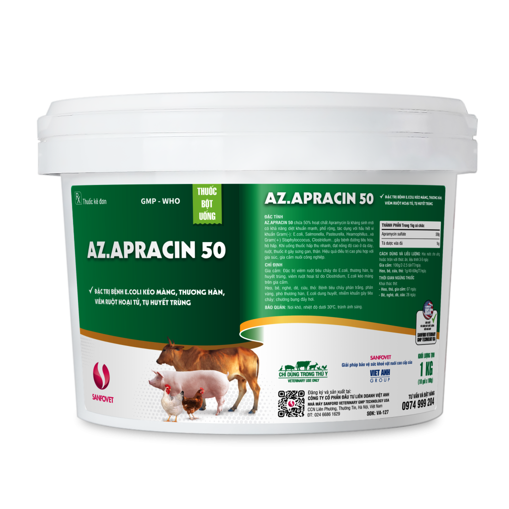 THUỐC THÚ Y AZ.APRACIN 50 - THUỐC THÚ Y TRANG TRẠI - TECHNOLOGY USA
