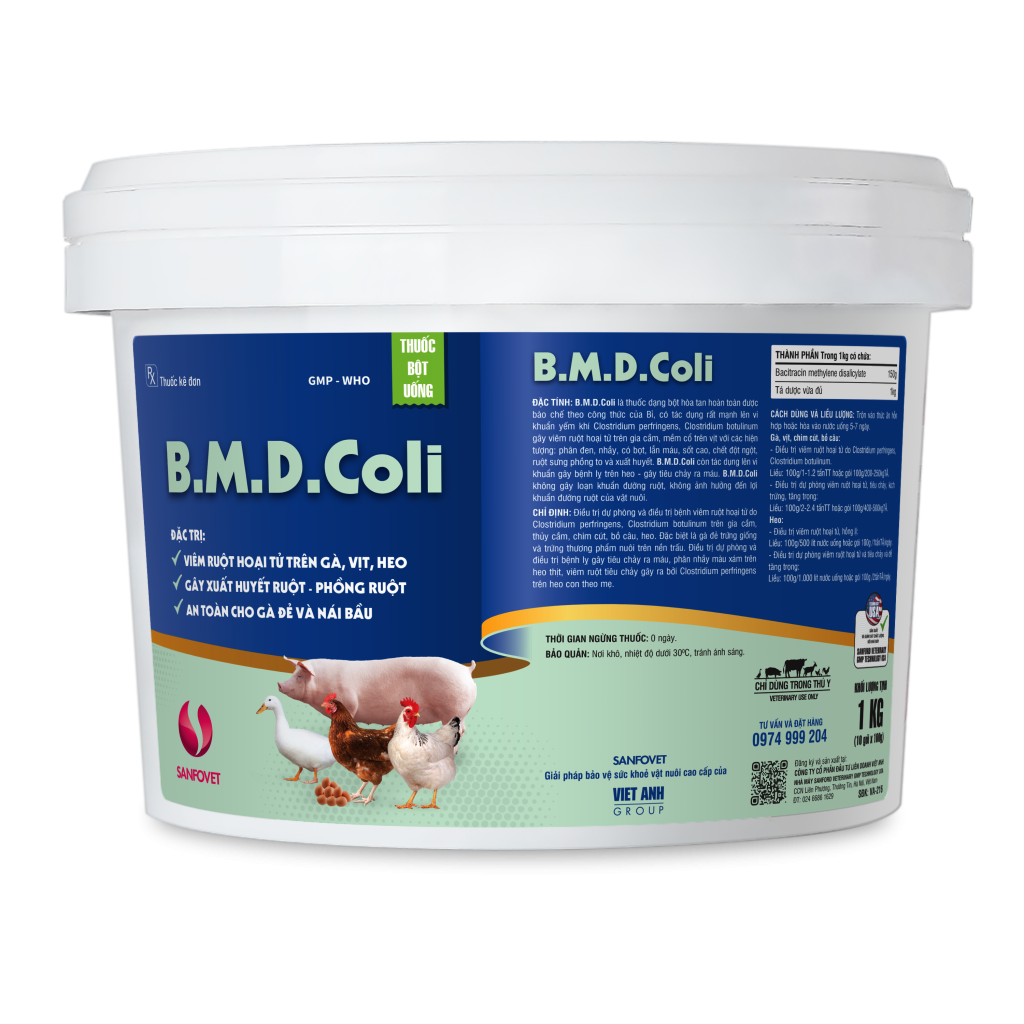 THUỐC THÚ Y B.M.D.COLI - THUỐC THÚ Y TRANG TRẠI - TECHNOLOGY USA