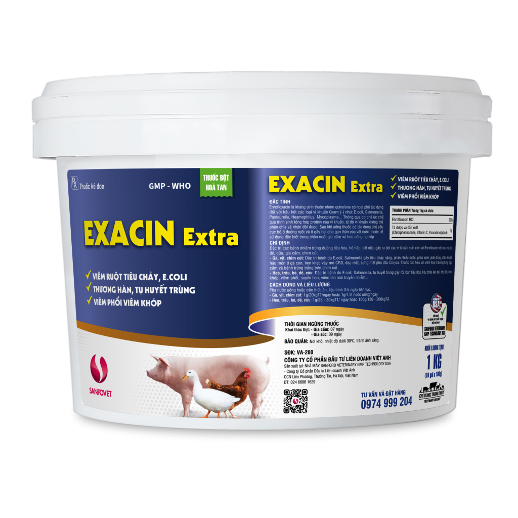 THUỐC THÚ Y EXACIN EXTRA - THUỐC THÚ Y TRANG TRẠI - TECHNOLOGY USA