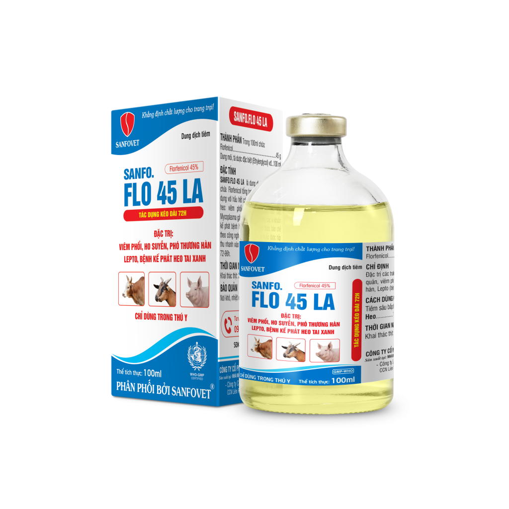 THUỐC THÚ Y SANFO.FLO 45 LA - THUỐC THÚ Y TRANG TRẠI - TECHNOLOGY USA