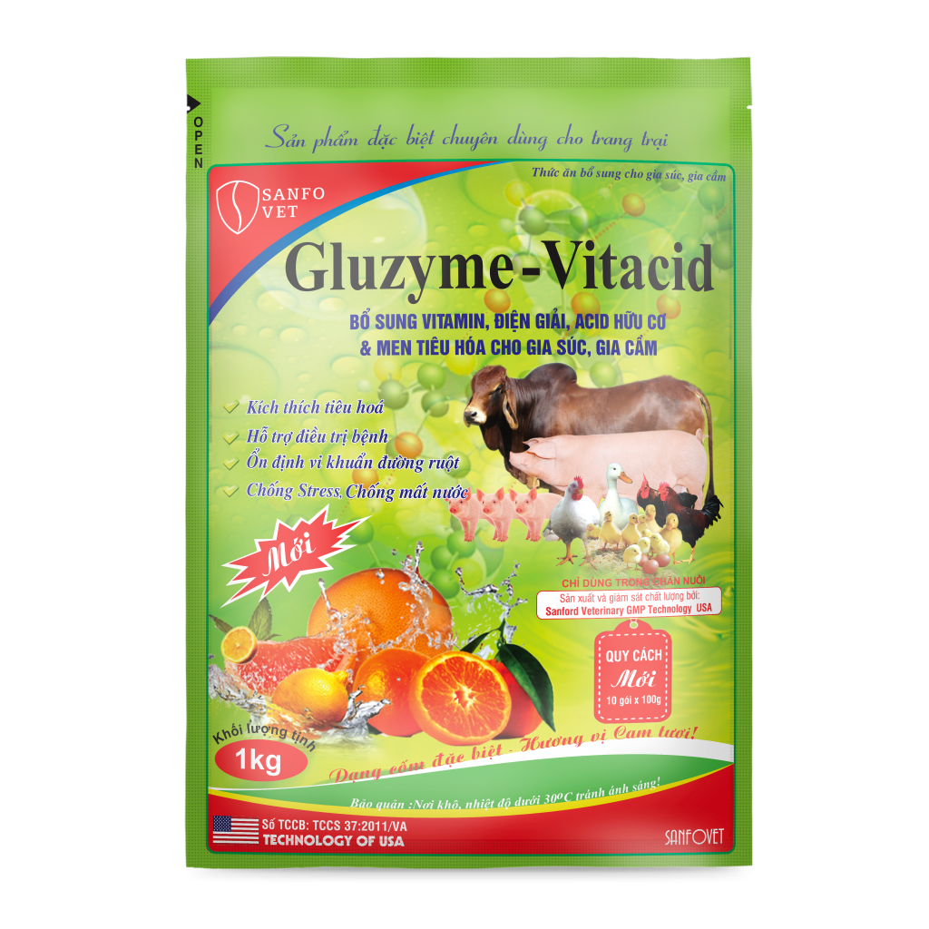 THUỐC THÚ Y GLUZYME-VITACID - THUỐC THÚ Y TRANG TRẠI - TECHNOLOGY USA