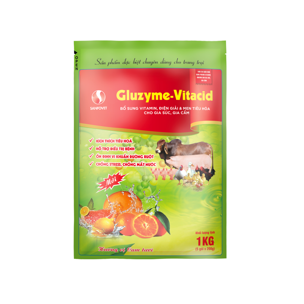 GLUZYME-VITACID - THUỐC THÚ Y TRANG TRẠI - TECHNOLOGY USA
