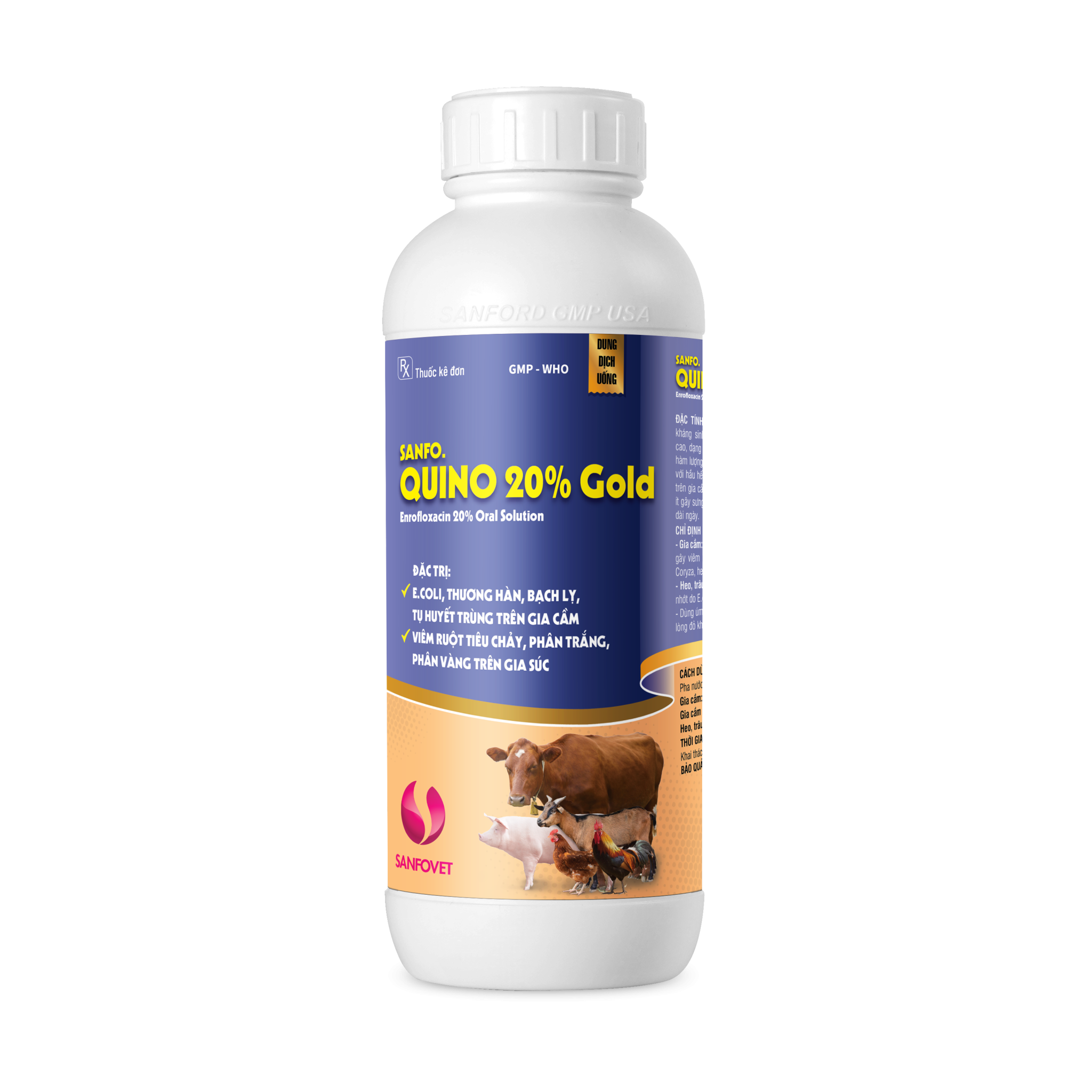 SANFO.QUINO 20% GOLD - THUỐC THÚ Y TRANG TRẠI - TECHNOLOGY USA