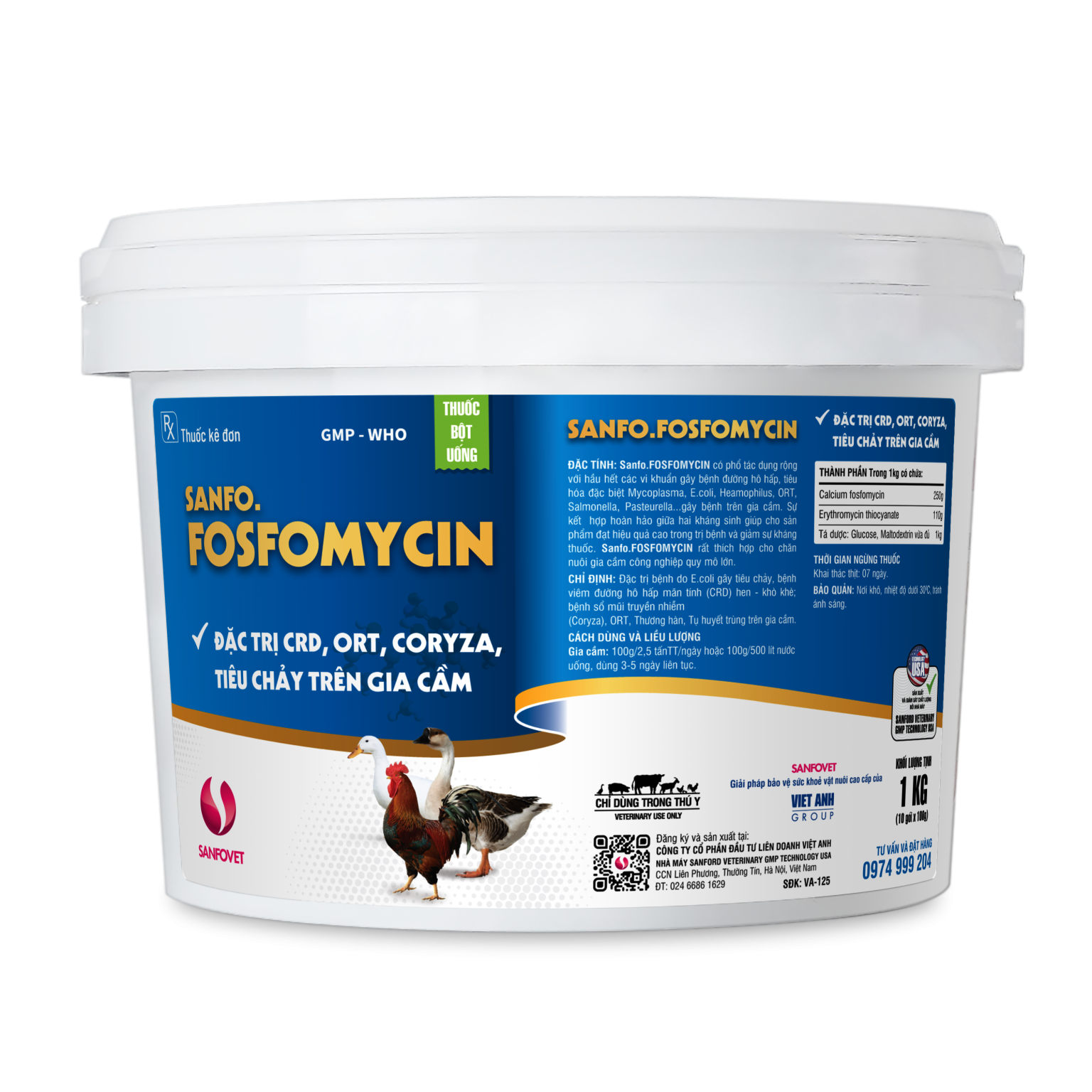 THUỐC THÚ Y SANFO.FOSFOMYCIN - THUỐC THÚ Y TRANG TRẠI - TECHNOLOGY USA