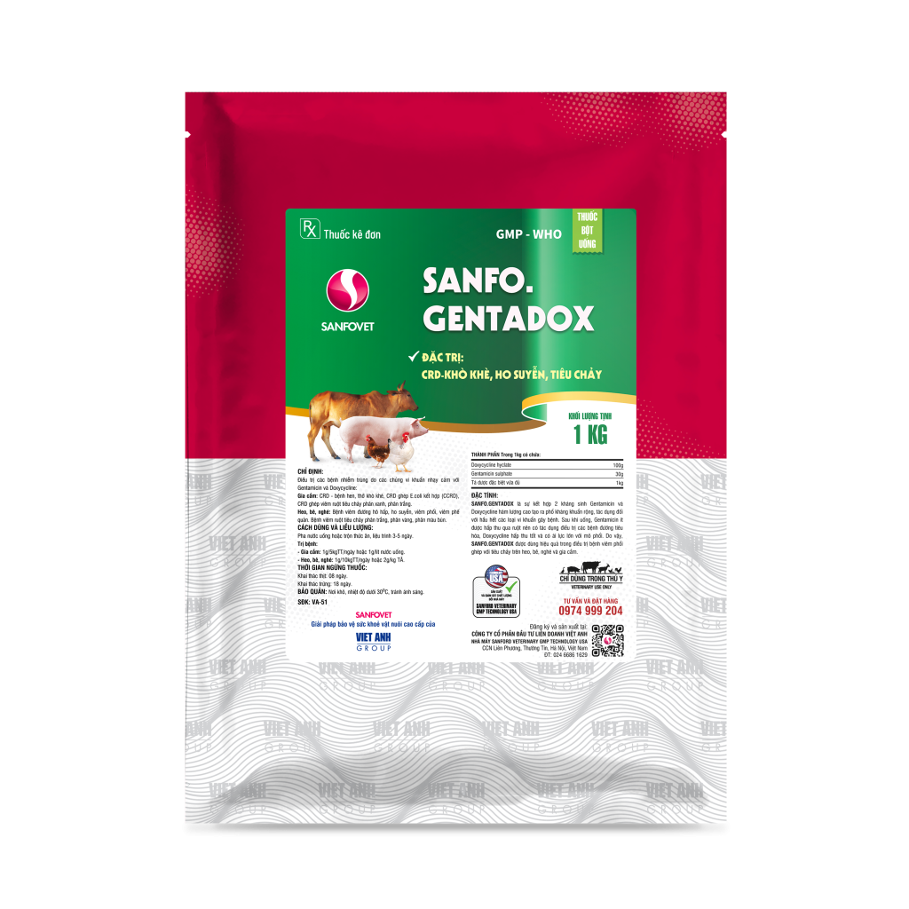 THUỐC THÚ Y SANFO.GENTADOX - THUỐC THÚ Y TRANG TRẠI - TECHNOLOGY USA